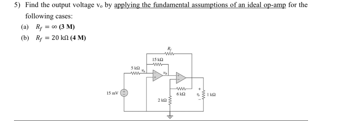 Solved Find the output voltage v0 ﻿by applying the | Chegg.com
