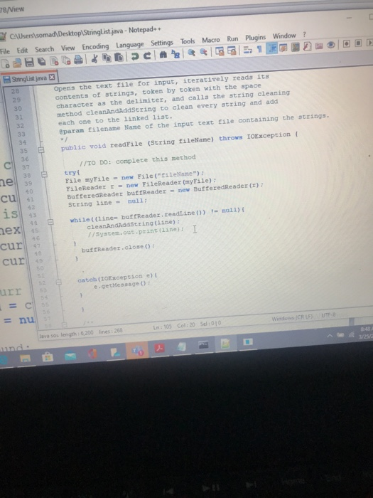 Solved An iterative method that inserts a string into the | Chegg.com