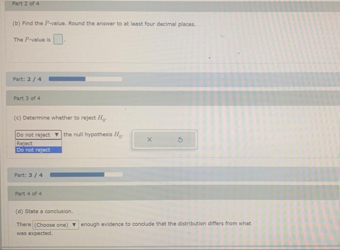 Solved For the following observed and expected frequencies: | Chegg.com
