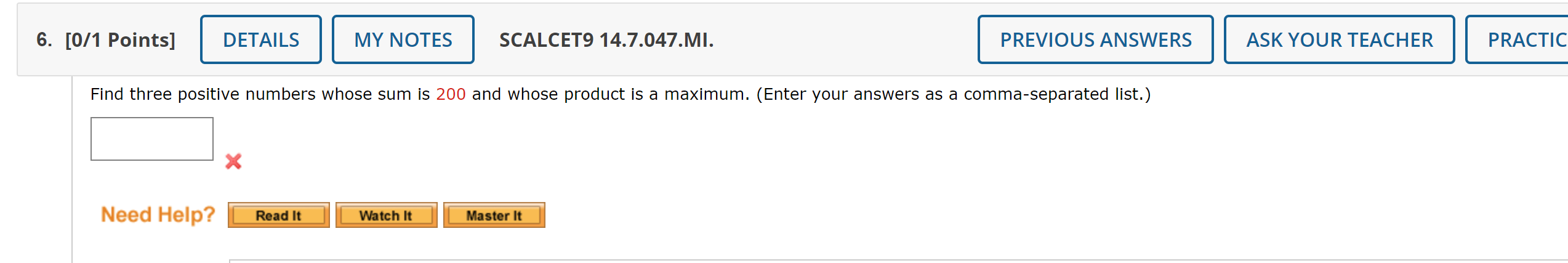 Solved HELP PLZ Find three positive numbers whose sum is 200 | Chegg.com