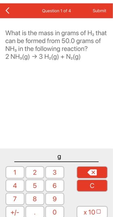Solved What is the mass in grams of H2 that can be formed | Chegg.com
