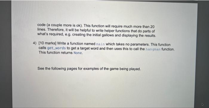 Solved 1) [20 marks] Write a function named enter_guess | Chegg.com