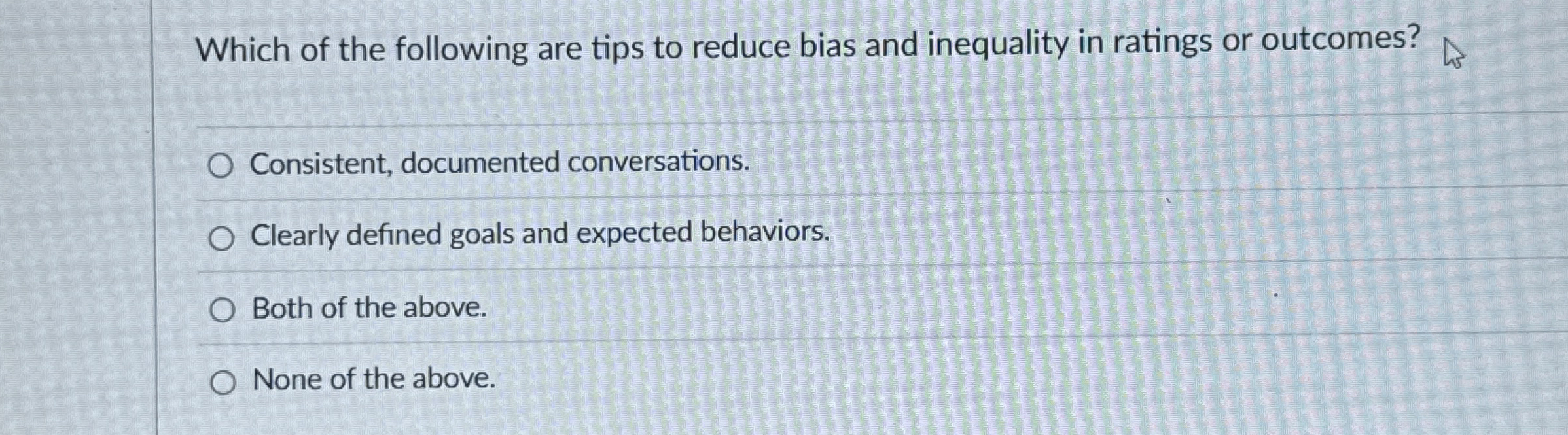High Quality SOLUTION Which of the following are tips to reduce bias and | Chegg.com