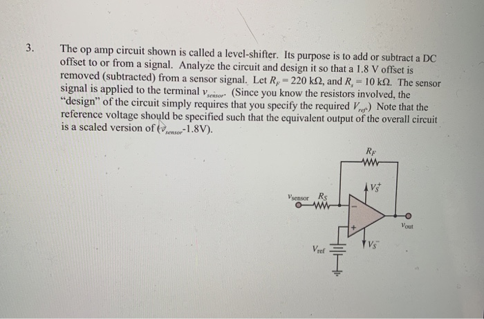 Solved 3. The op amp circuit shown is called a | Chegg.com