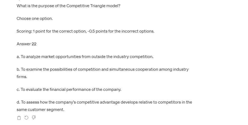 Solved What is the purpose of the Competitive Triangle | Chegg.com