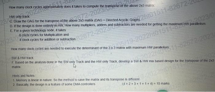 Solved How many clock cycles approximately does it lakes to | Chegg.com