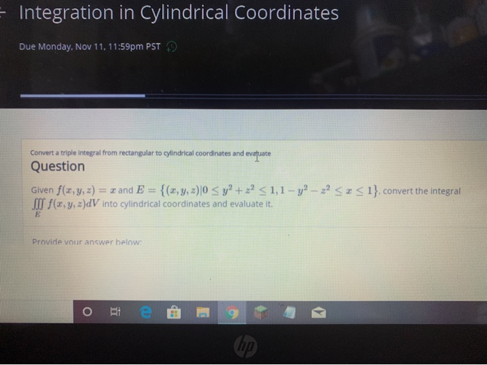 Solved Convert A Triple Integral From Rectangular To 6332