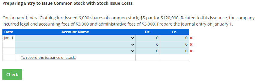 Solved Preparing Entry to Issue Common Stock with Stock | Chegg.com