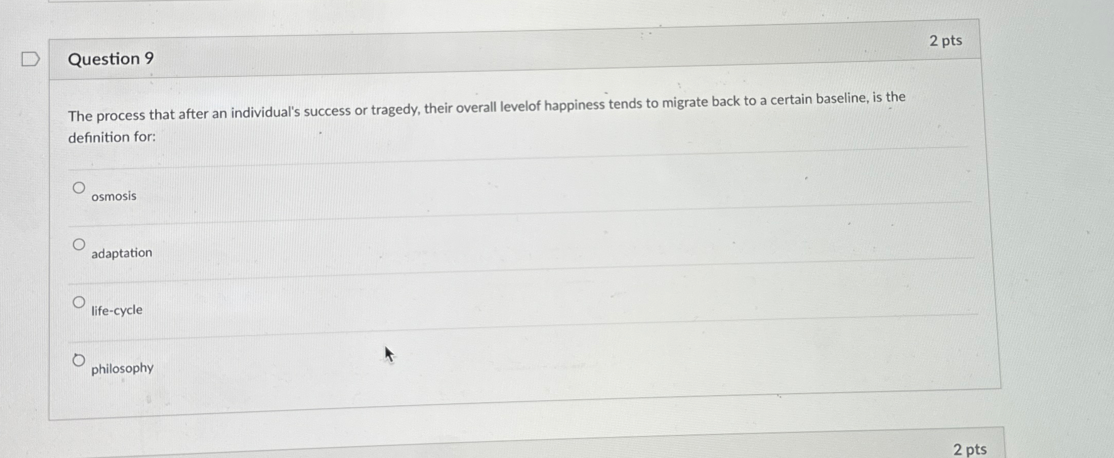 Solved Question 92 ﻿ptsThe process that after an | Chegg.com