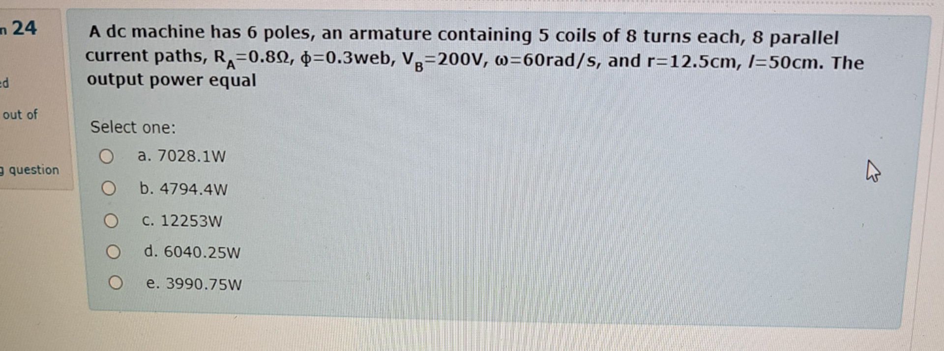 Solved n 24A dc machine has 6 ﻿poles, an armature containing | Chegg.com
