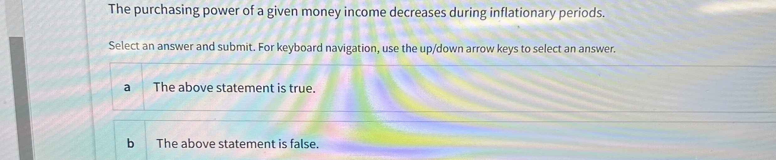 Solved The purchasing power of a given money income | Chegg.com