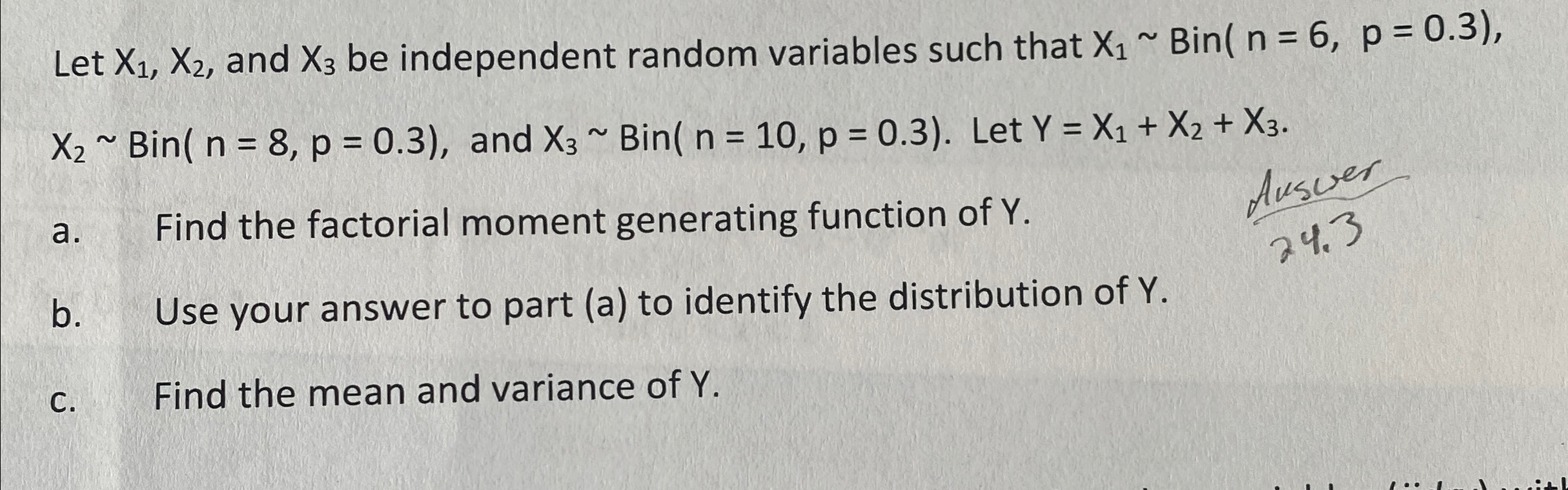 Solved Let x1,x2, ﻿and x3 ﻿be independent random variables | Chegg.com