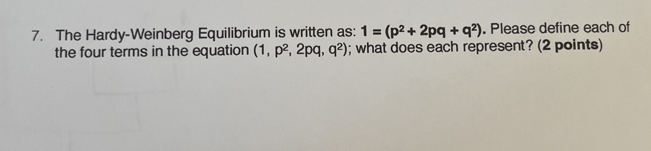 Solved the four terms in the equation ( 1,p2,2pq,q2 ); what | Chegg.com