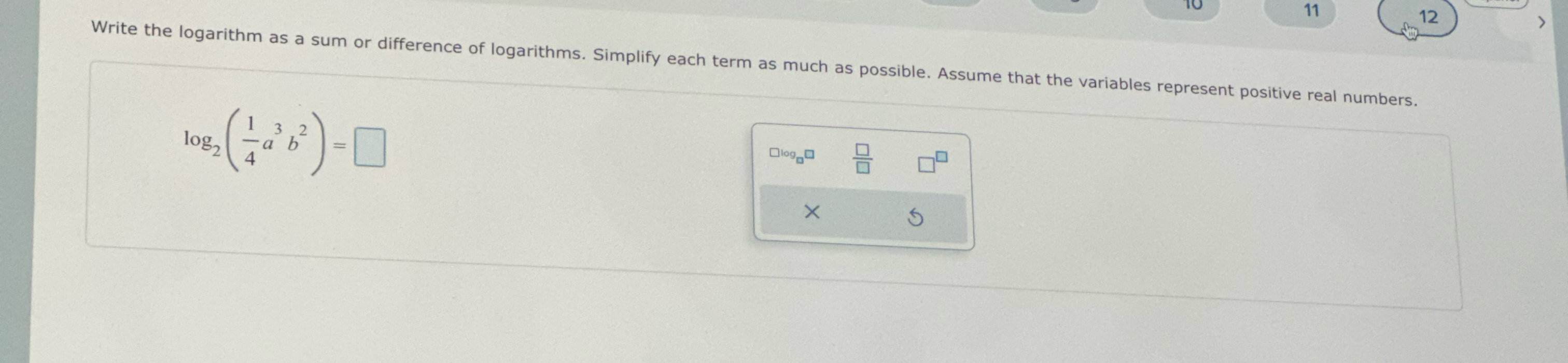 Solved Write the logarithm as a sum or difference of | Chegg.com