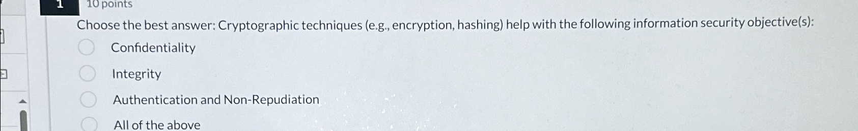 Solved Choose the best answer: Cryptographic techniques | Chegg.com