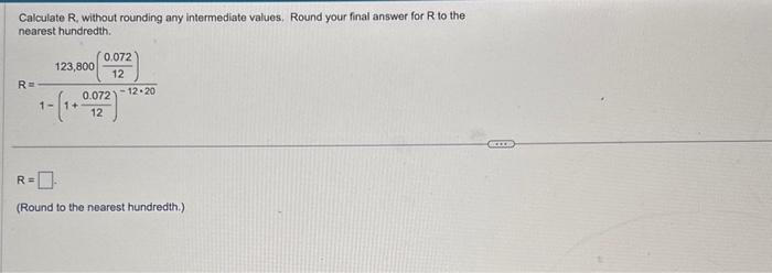 Solved Calculate R, without rounding any intermediate | Chegg.com