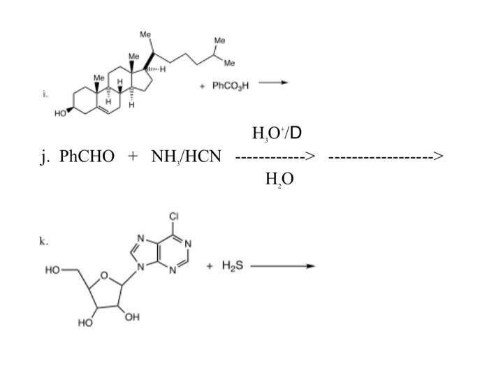 Solved Me Me Me он Me PhСОН но HO/D j. PhCHO + NH4HCN -----> | Chegg.com