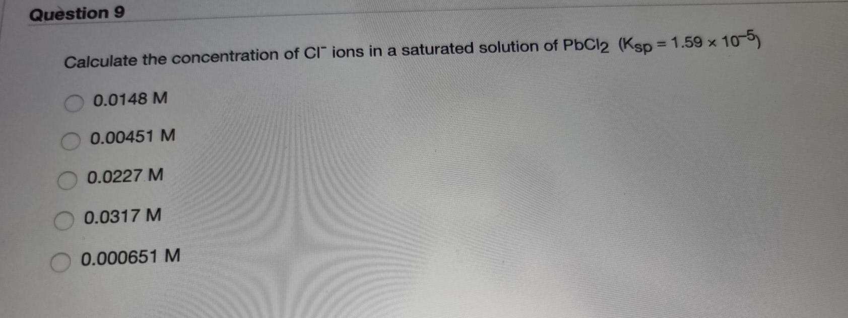 Solved Question 9 Calculate the concentration of cr ions in | Chegg.com