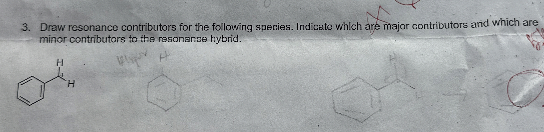 Solved Draw resonance contributors for the following | Chegg.com