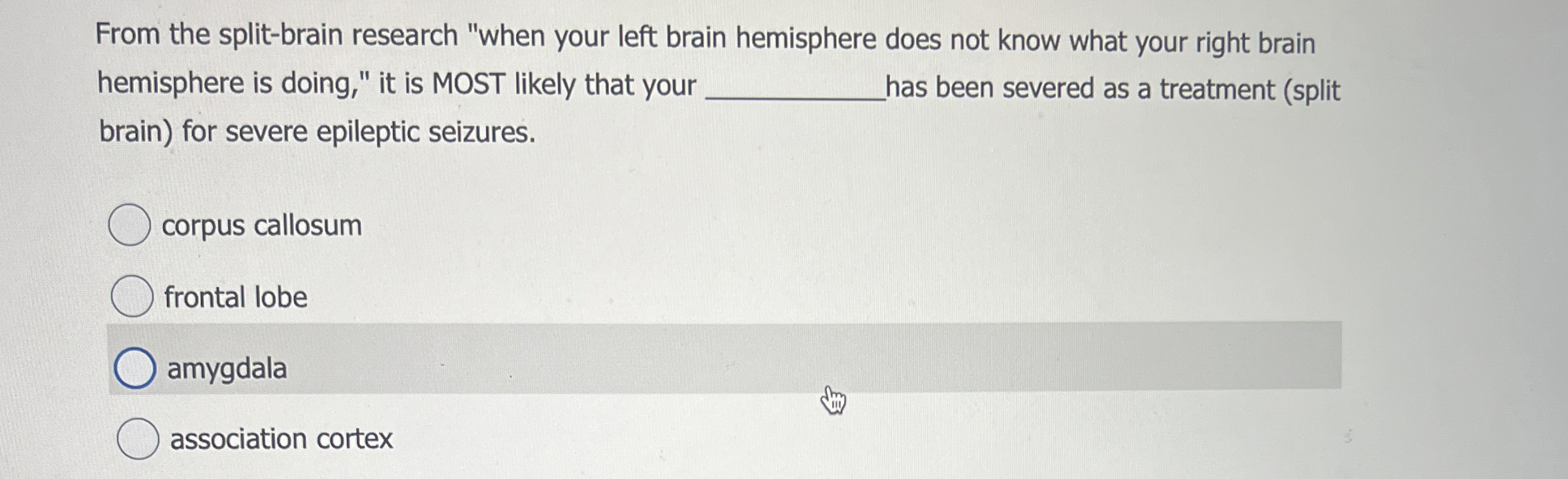 Solved From the split-brain research "when your left brain | Chegg.com