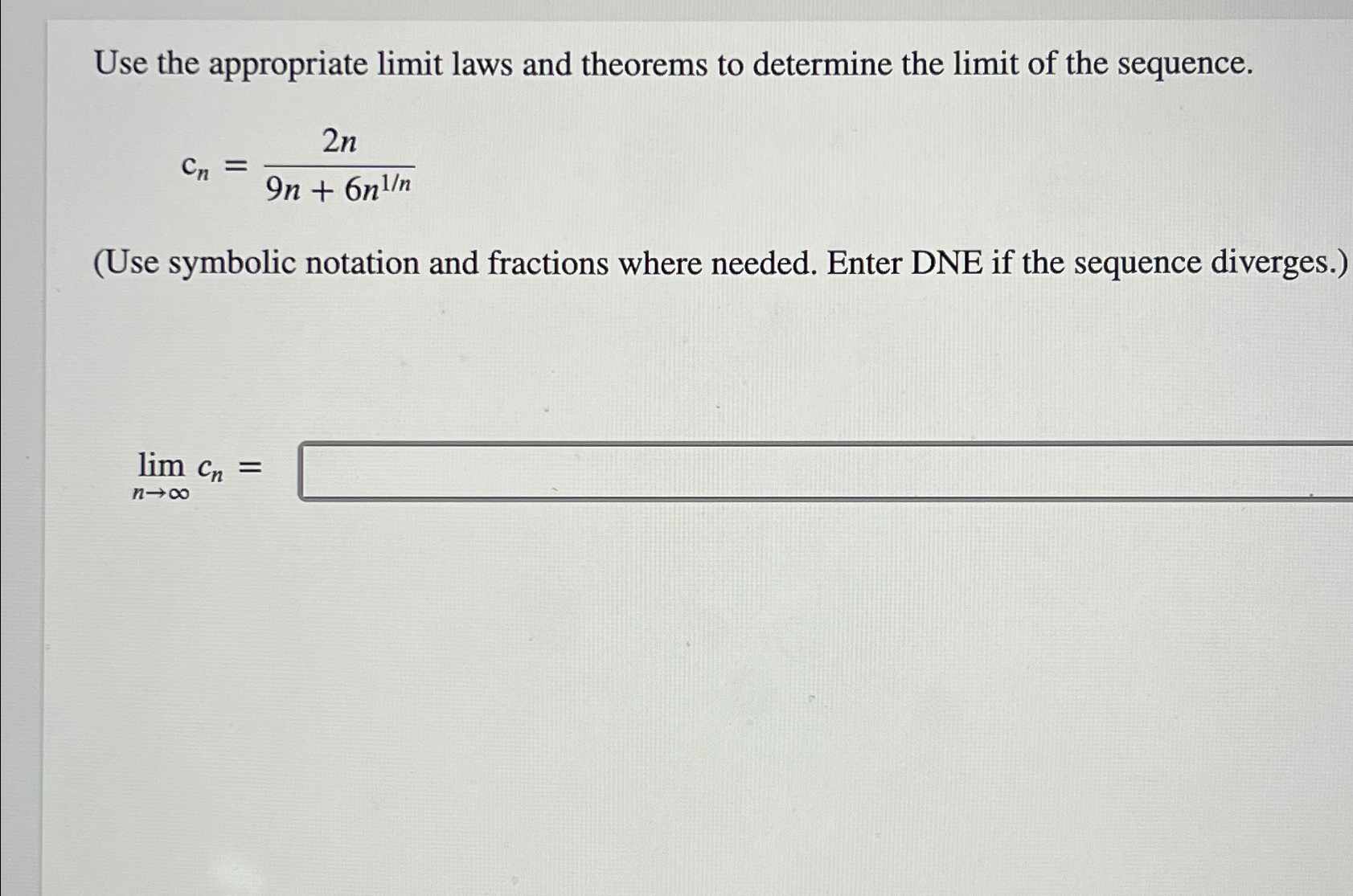 Solved Use the appropriate limit laws and theorems to | Chegg.com