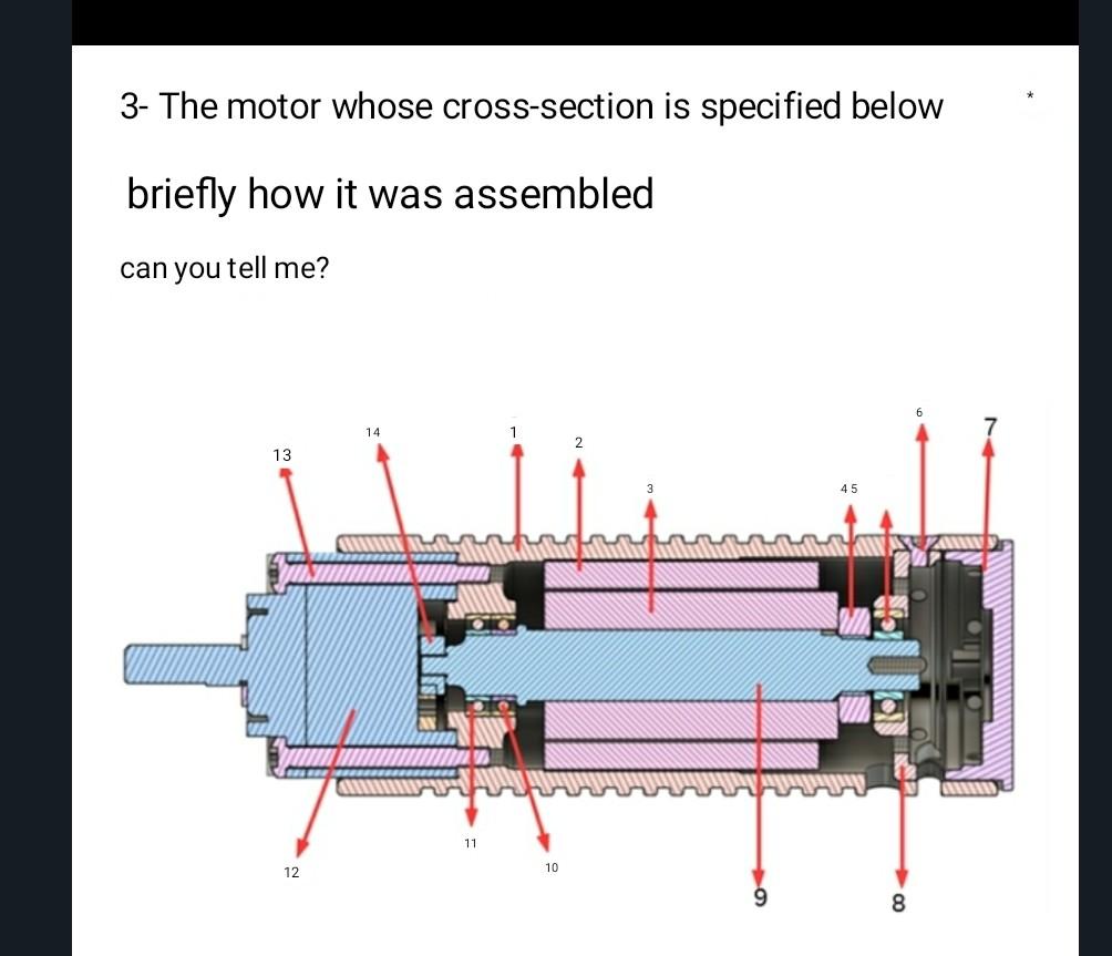 3- The motor whose cross-section is specified below | Chegg.com