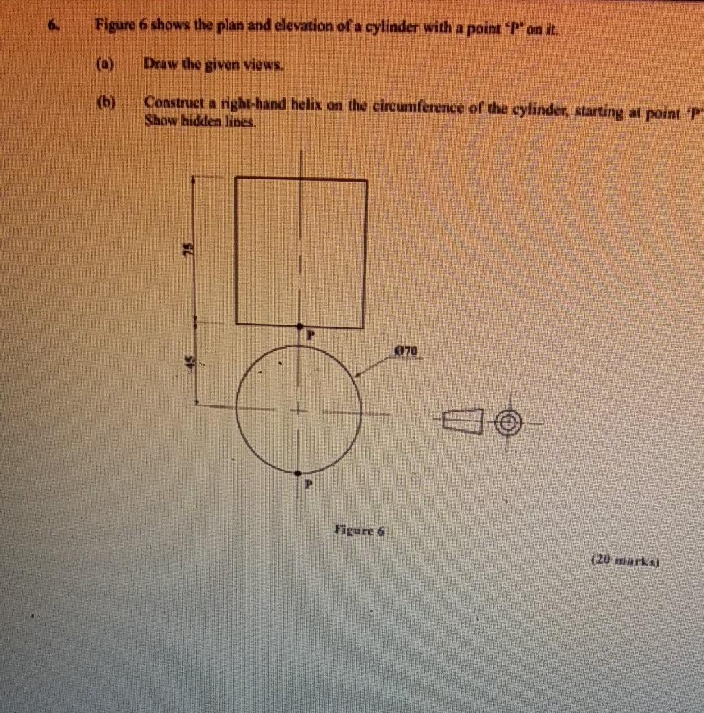 Solved 6. Figure 6 shows the plan and elevation of a | Chegg.com