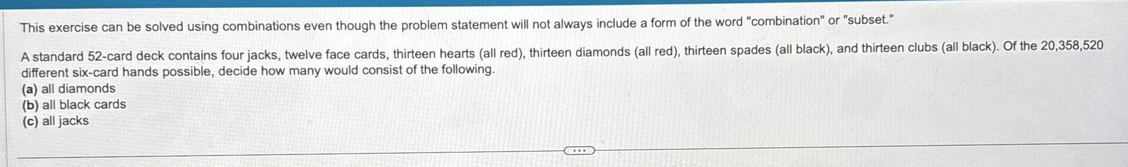 Solved This exercise can be solved using combinations even | Chegg.com