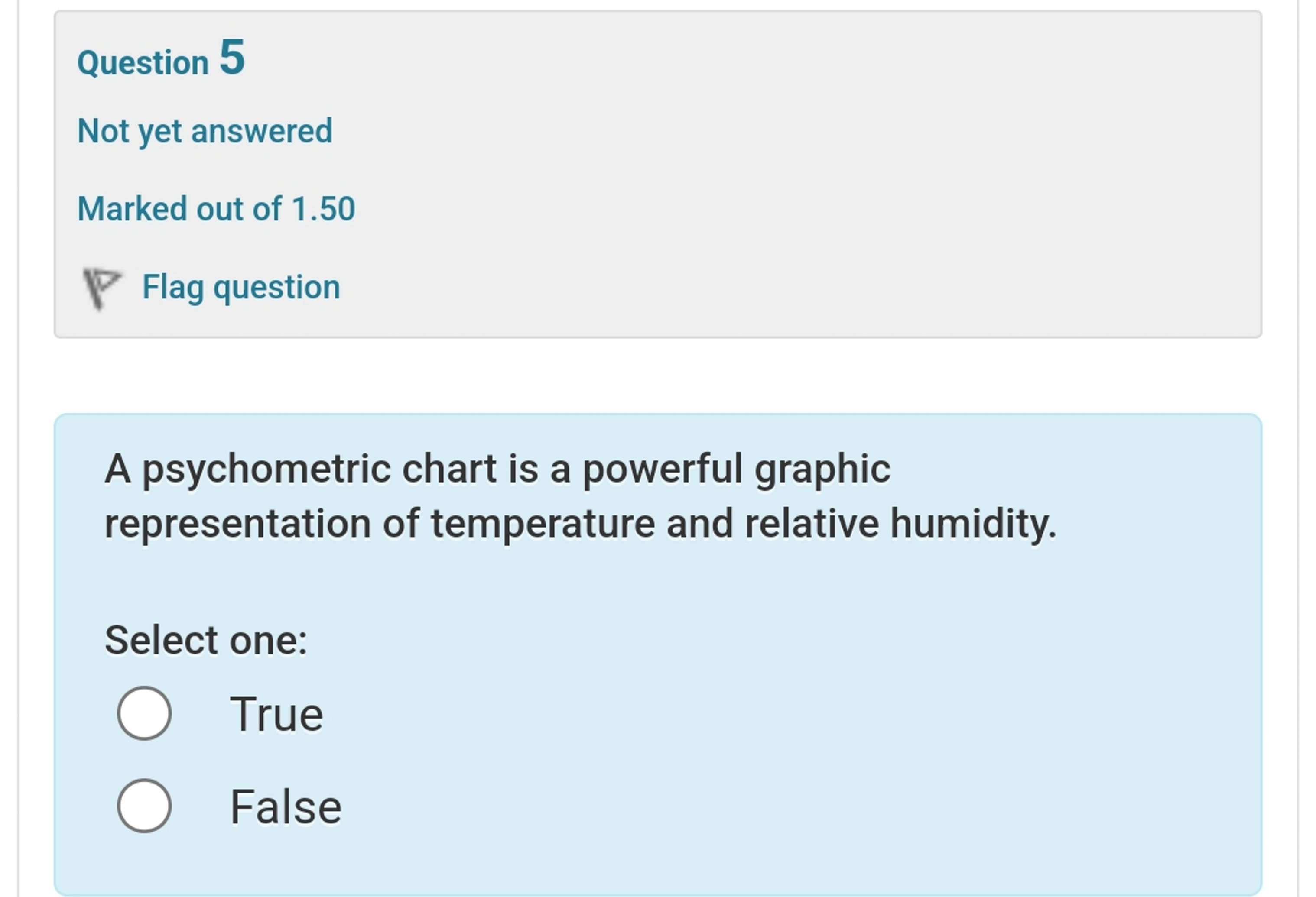 Solved Question 5Not yet answeredMarked out of 1.50Flag | Chegg.com Solved Question 5Not yet answeredMarked out of 1.50Flag | Chegg.com
