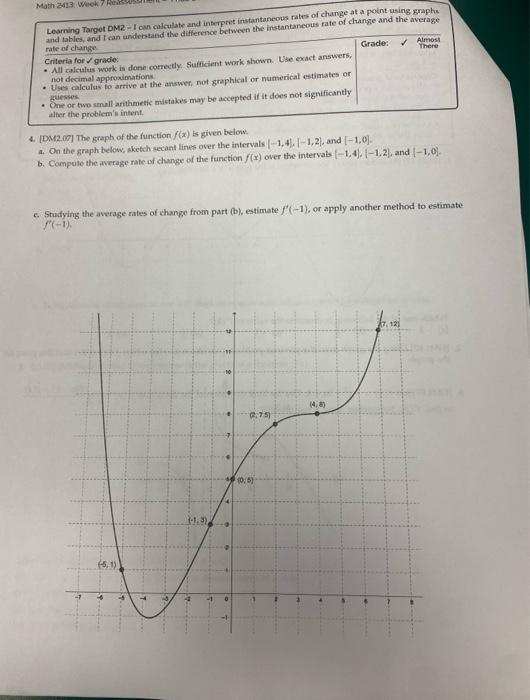 Solved Learning Target DM2 - I can calculate and interpret | Chegg.com