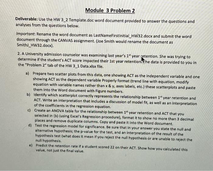 Solved Deliverable: Use the HW 3_2 Template.doc word | Chegg.com
