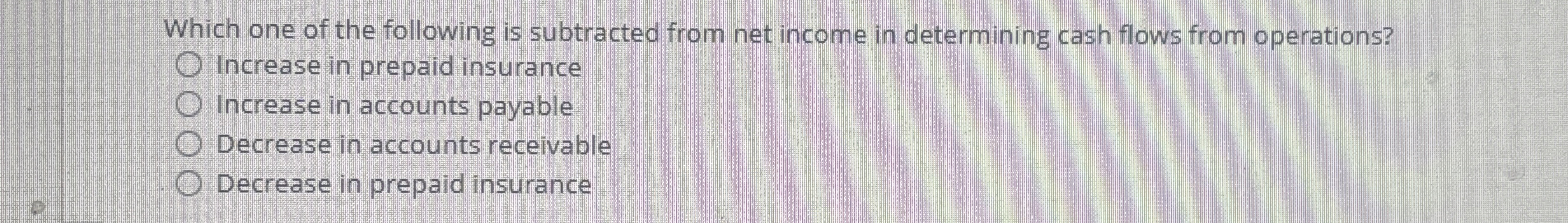 Solved Which one of the following is subtracted from net | Chegg.com