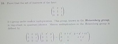 Solved Prove that the set of matrices of the | Chegg.com