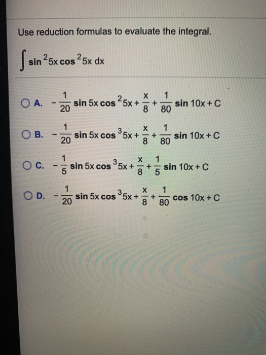 Solved Use reduction formulas to evaluate the integral. sin | Chegg.com