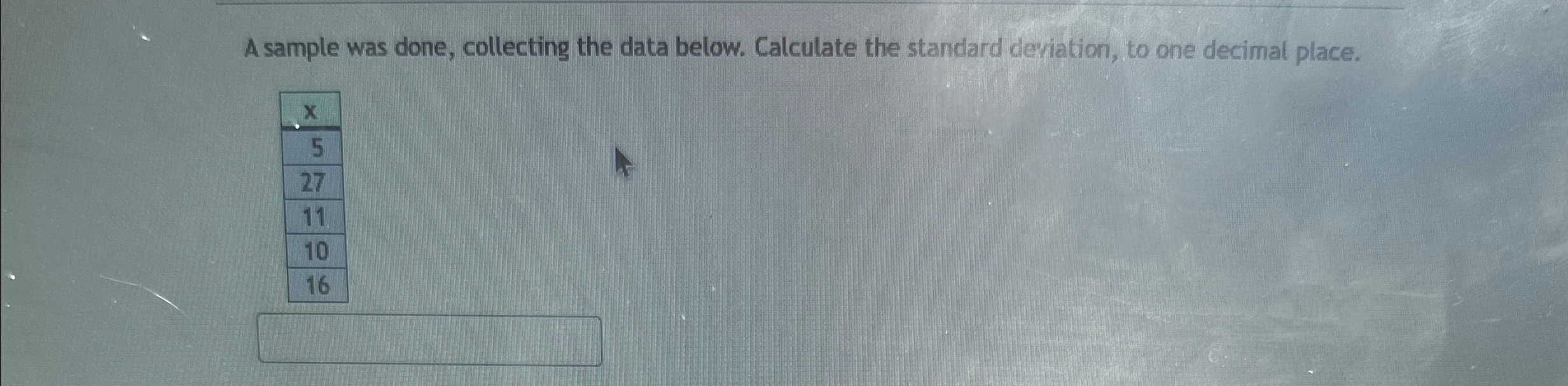 Solved A sample was done, collecting the data below. | Chegg.com