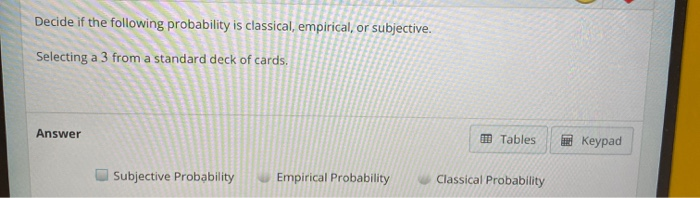 Solved Decide if the following probability is classical, | Chegg.com
