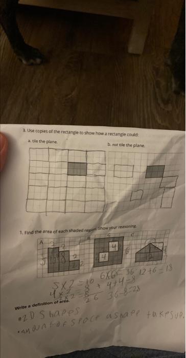 Solved 3. Use copies of the rectangle to show how a | Chegg.com