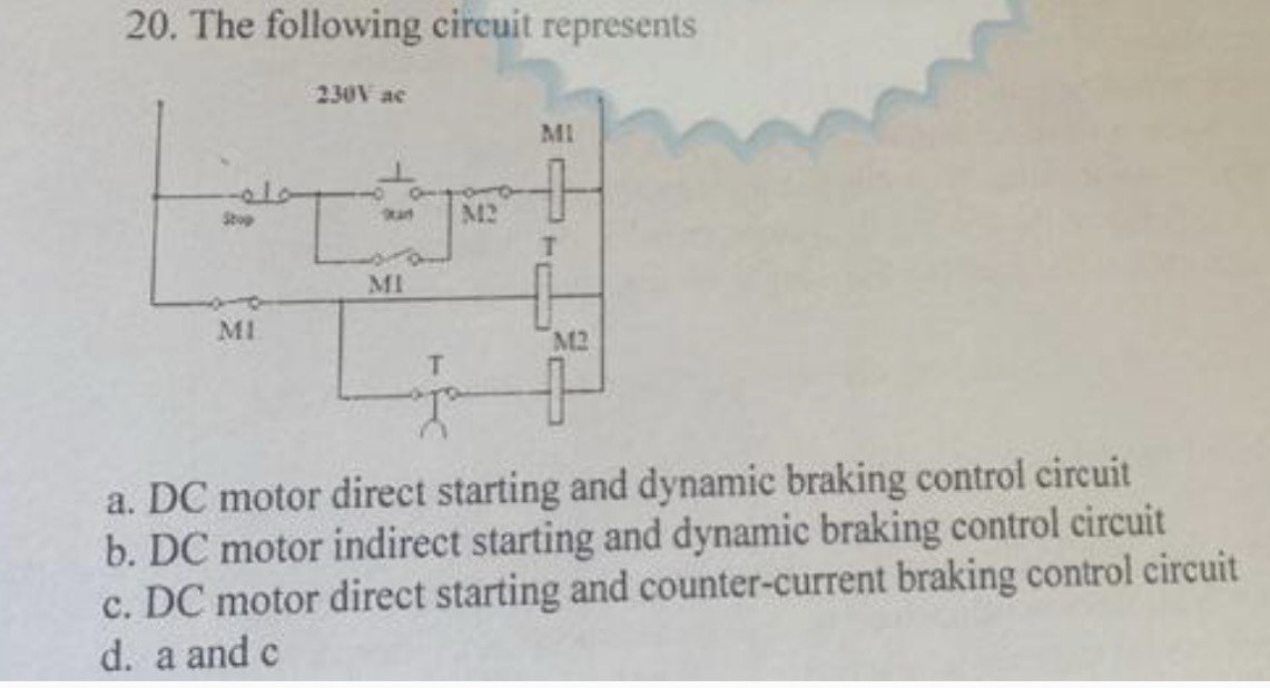 Solved by an EXPERT The following circuit representsa. ﻿DC motor direct ...