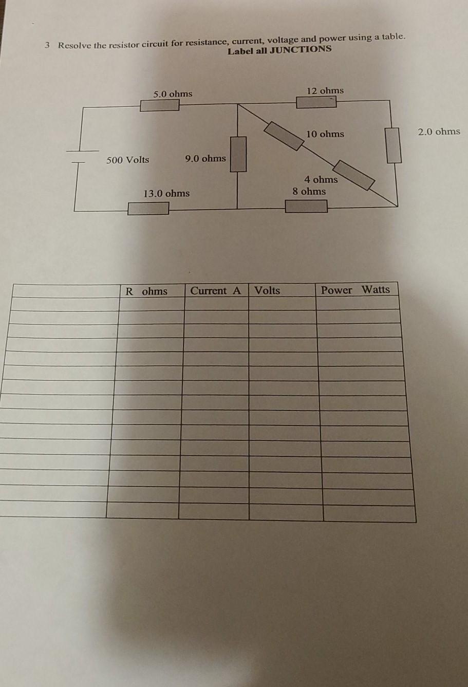 Solved 3 Resolve the resistor circuit for resistance, | Chegg.com