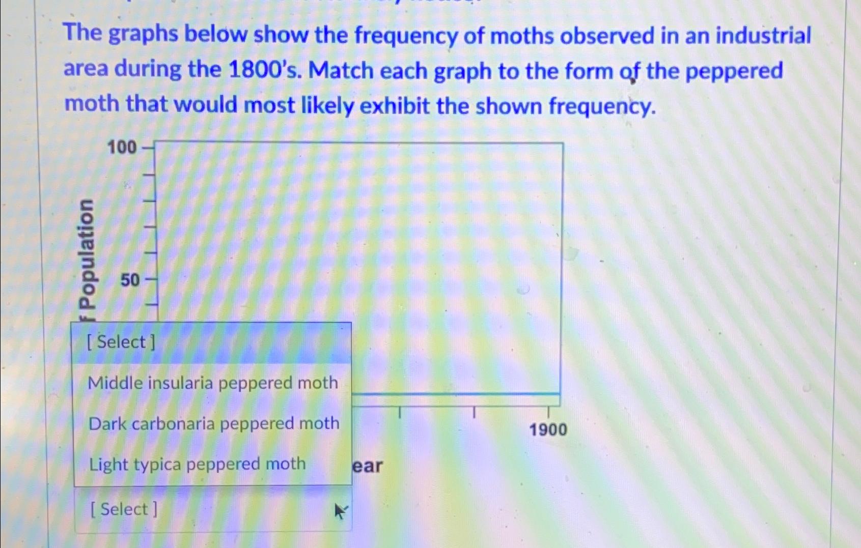 Solved The graphs below show the frequency of moths observed | Chegg.com