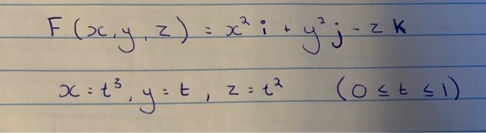 Solved calculate the line integral of the vector function F, | Chegg.com