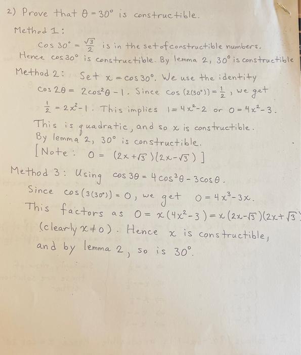 Solved HW\#7 1) Write the definition of a constructible | Chegg.com