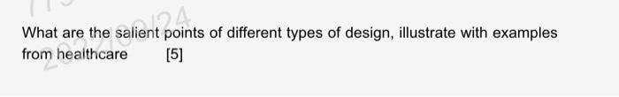 What are the salient points of different types of | Chegg.com