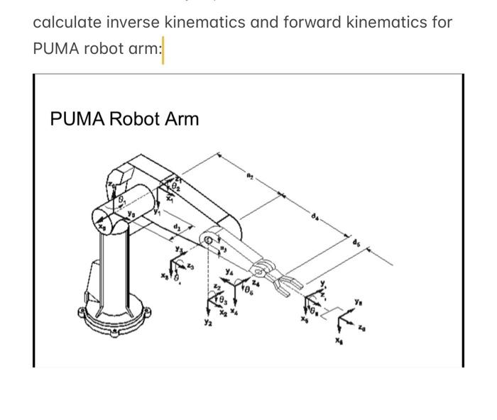 calculate inverse kinematics and forward kinematics | Chegg.com