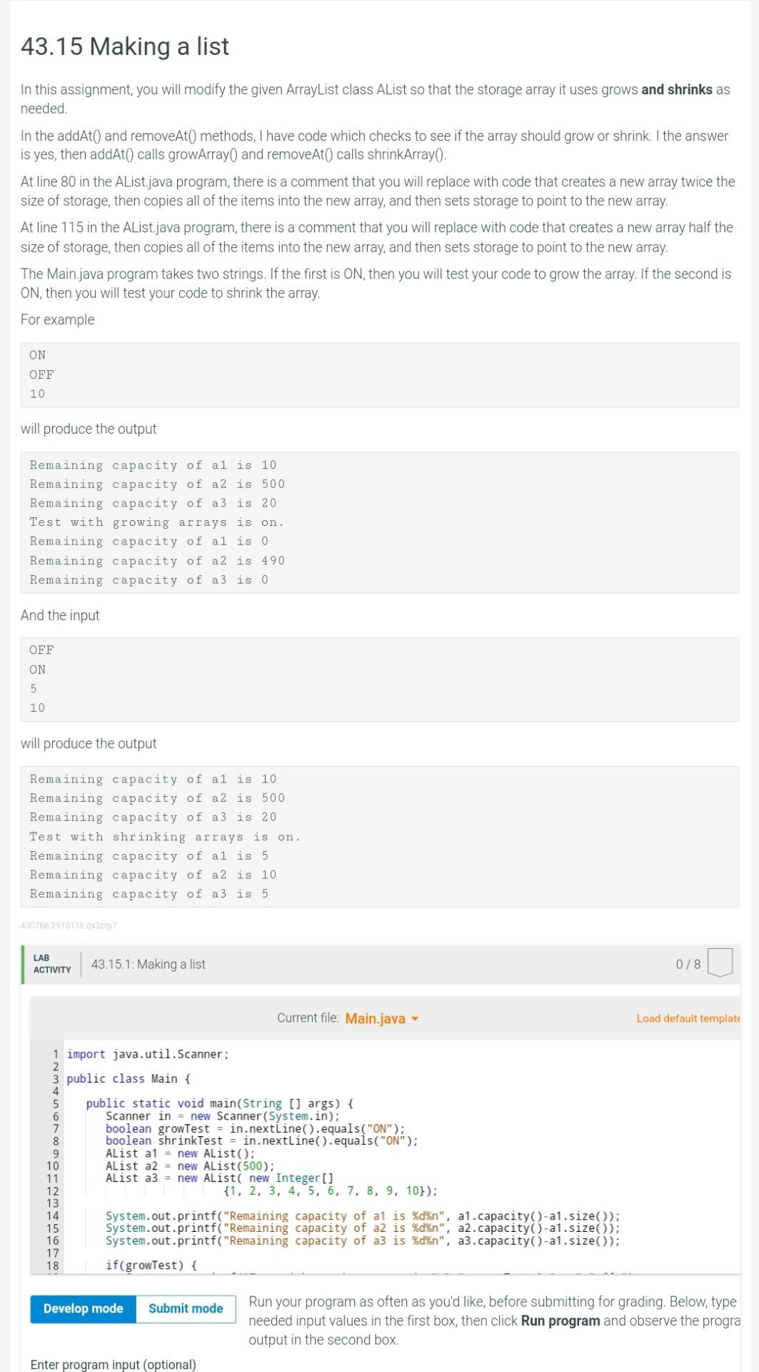 43.15 Making a list In this assignment, you will | Chegg.com