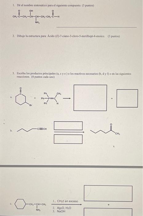 Solved write the products (a, b, c, and e) or the reactants | Chegg.com