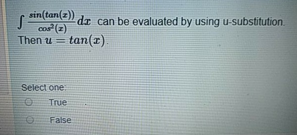 Solved -de can be evaluated by using u-substitution. cos? | Chegg.com