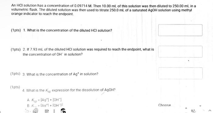 Solved (9pts) Calculations Use the data collected above to | Chegg.com