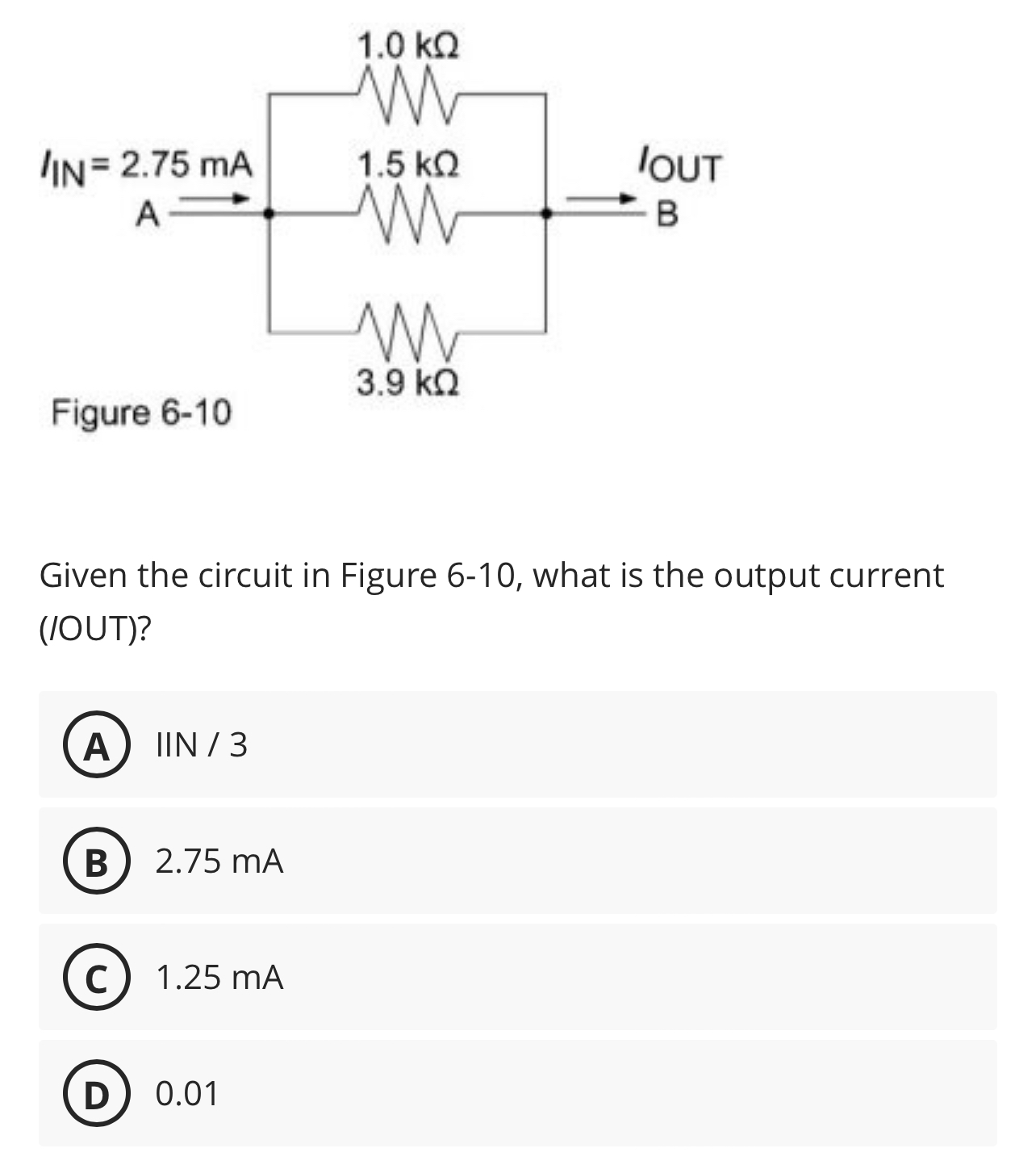 Figure 6-10Given the circuit in Figure 6-10, ﻿what is | Chegg.com
