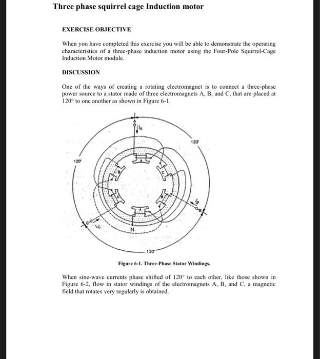Solved Three phase squirrel cage Induction motor EXERCISE | Chegg.com